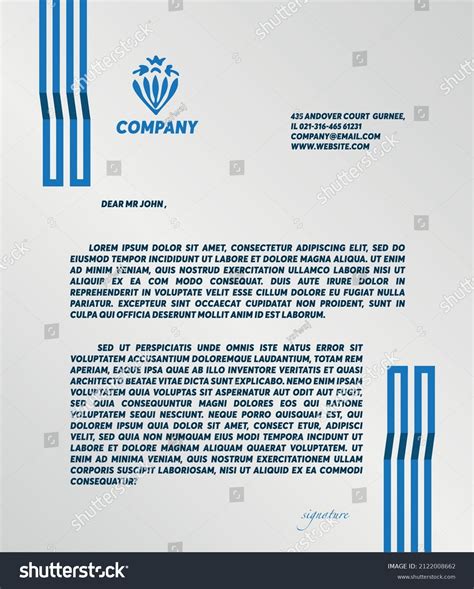General Business Letterhead Template Design Stock Vector Royalty Free
