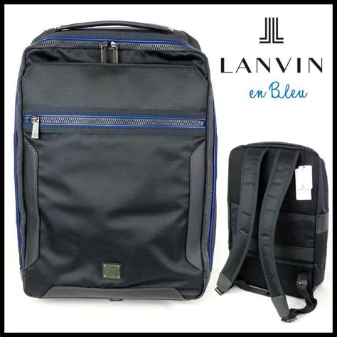 【未使用】b2207 新品 1円～ 定価27 500円★lanvin En Bleu ランバンオンブルー★黒 リュック A4 ビジネス