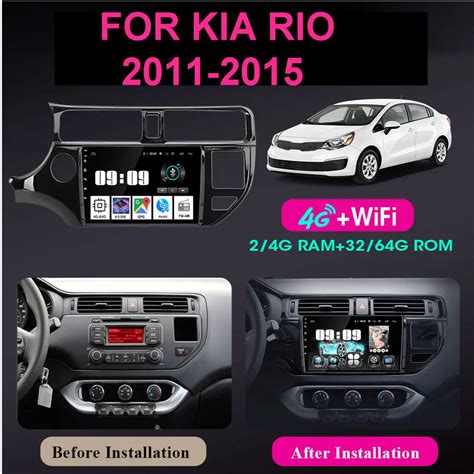 2din 안드로이드 자동차 라디오 Gps 네비게이션 멀티미디어 플레이어 시스템 기아 리오 K3 프라이드 2011 2012 2013 2015 2016 2017 액세서리