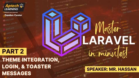 Laravel Series Part 2 Theme Integration Login And Toaster Messages Youtube