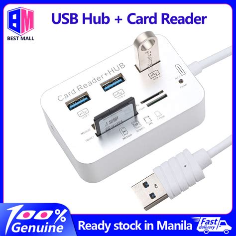3 Ports Usb Hub 2 0 Combo Card Reader For Mssdm2tf Card Lazada Ph