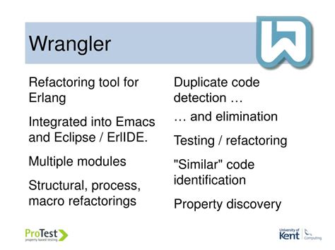 Ppt Improving Your Test Code With Wrangler Powerpoint Presentation