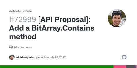 Api Proposal Add A Bitarraycontains Method · Issue 72999 · Dotnet