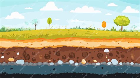 Soil Layer Infographics Earth Texture Horizon Environmental Education Graphic Design Premium