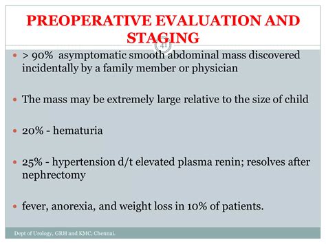 Pediatric Urology Wilms Tumour Ppt