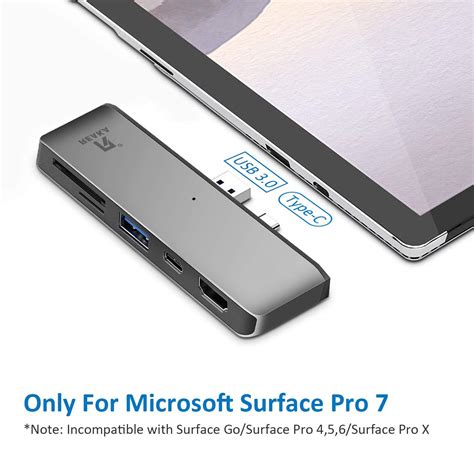 Surface Pro 7 USB C Hub RREAKA 5 In 2 Surface Pro Adapter Docking Station With 4K HDMI USB C