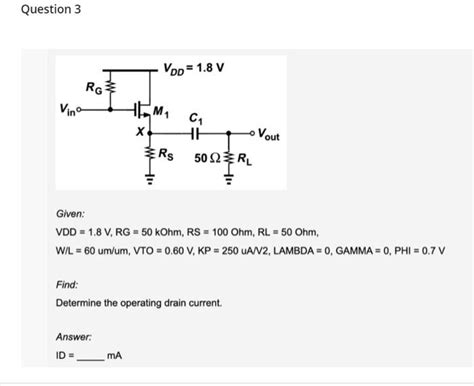 solved question 1 vpp 1 8 v rd rge ch c2 vout vin hem