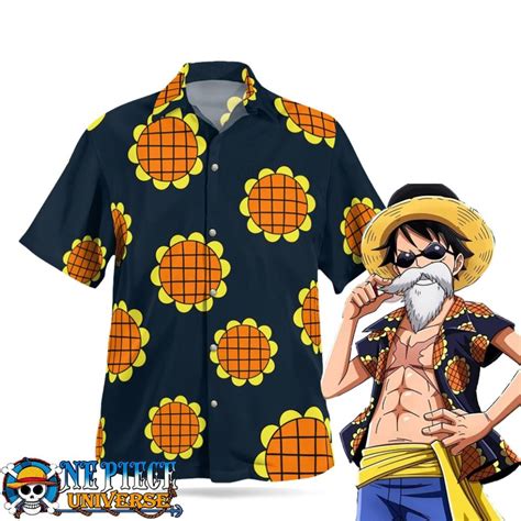 Luffy Dressrosa Shirt Sunflower One Piece Hawaiian Shirt Official