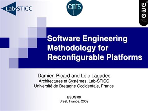 Ppt Software Engineering Methodology For Reconfigurable Platforms Powerpoint Presentation Id