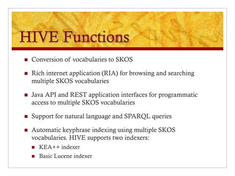 PPT SKOS 2 HIVE PowerPoint Presentation Free Download ID 3307104