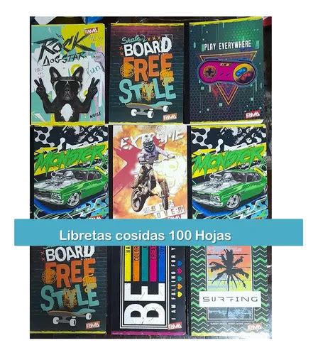 Libretas Escolares Cosidos 100hojas 3 Unid Mercadolibre