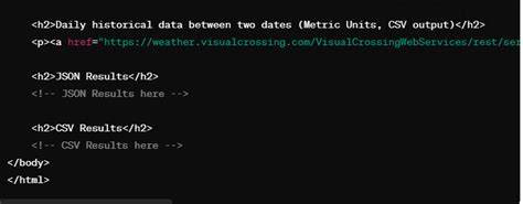 activate the free weather api visual crossing is unique