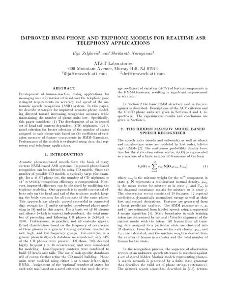 pdf improved hmm phone and triphone models for realtime asr telephony applications