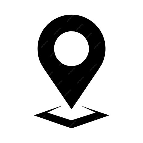 Map Pointer Icon Location Symbol Flat Design Style Eps 10 Black Shadow In Location Simple Flat D