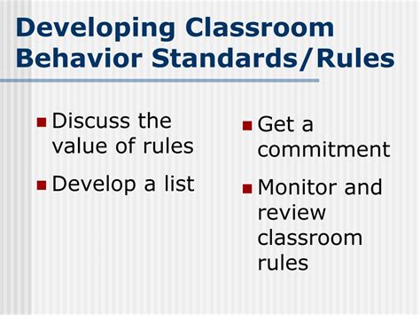 Ppt Developing Standards For Classroom Behavior Powerpoint