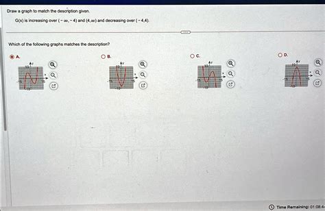 Draw A Graph To Match The Description Given Gx Is Increasing Over 4 And 4 And Decreasing Over 4