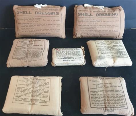 WW BRITISH ARMY ARP Field Dressings Inc Australian Made Dated PicClick UK