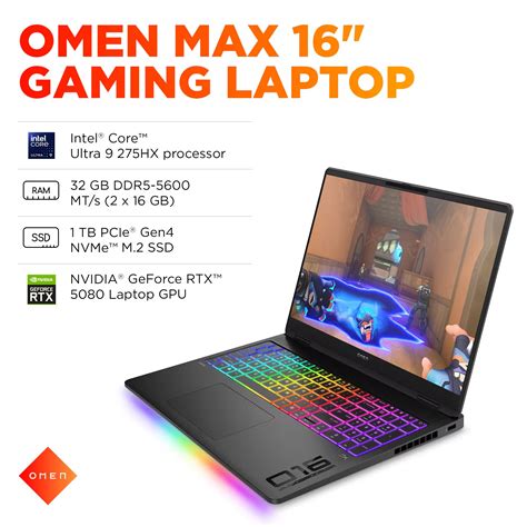 HP готовит мощный игровой ноутбук Omen Max 16 с 24 ядерным Core Ultra 9 275HX и GeForce RTX 5080