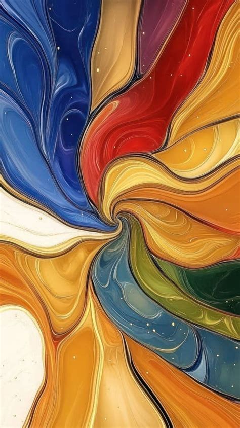 A Vibrant Swirl Of Colors Creating An Abstract Dynamic Design Stock Illustration Illustration