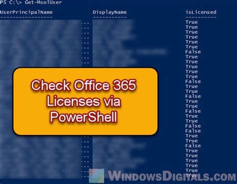 check office 365 user licenses with powershell commands r windows10howto