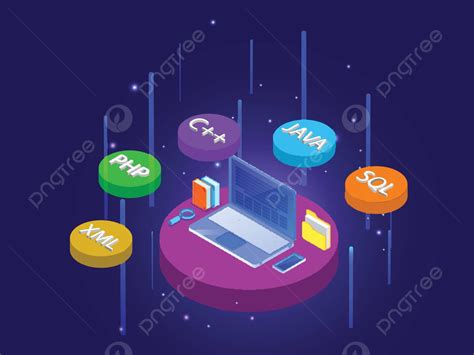 conceptualizing software development and programming a 3d illustration vector laptop folder