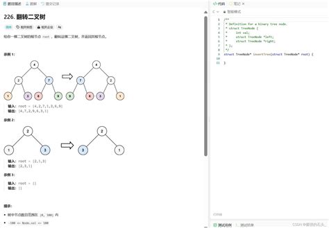 【数据结构与算法 经典例题】翻转二叉树 Csdn博客