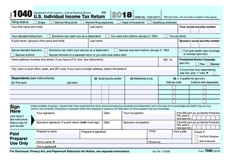Irs Releases New Not Quite Postcard Sized Form 1040 For 2018 Plus New Schedules Crabb Tax