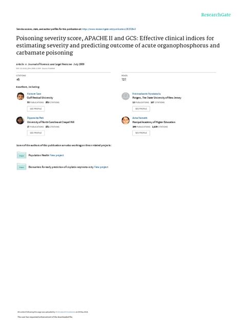 Apache Score Pdf Coma Health Sciences