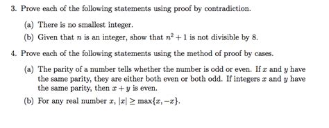 Solved Prove Each Of The Following Statements Using Proof By