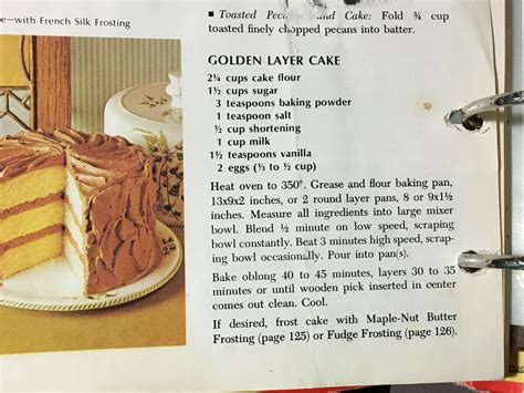 Betty Crocker Golden Layer Cake Recipe