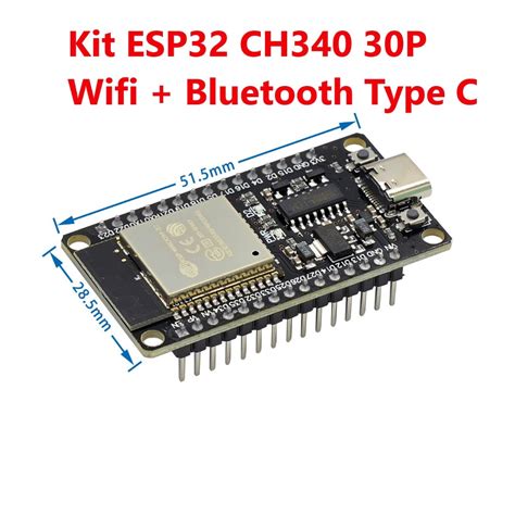 Kit Esp32 Ch340 30p Wifi Bluetooth Cổng Type C Kit Esp32 Cp2102 30p