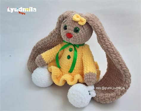 Вязаный заяц крючком амигуруми Teddy Teddy Bear Toys