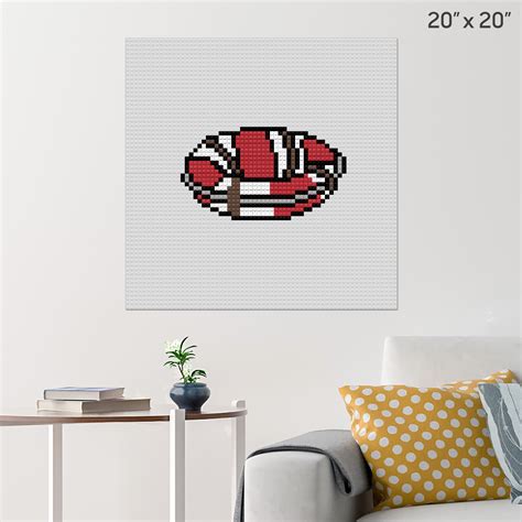 Lifebuoy Pixel Art Wall Poster Build Your Own With Bricks Brik