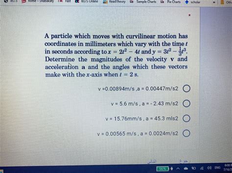 Answered A Particle Which Moves With Curvilinear… Bartleby