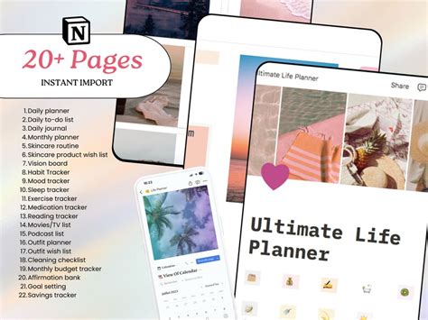 Adhd Notion Template Planner All In One Notion Template Notion Dashboard Ultimate Notion