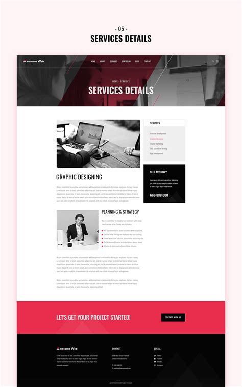 UI Web Template Design For Web Design Agency On Behance