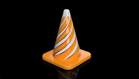 🚦 Spiral Passthrough Traffic Cone High Precision 3d Print Model・ Stl
