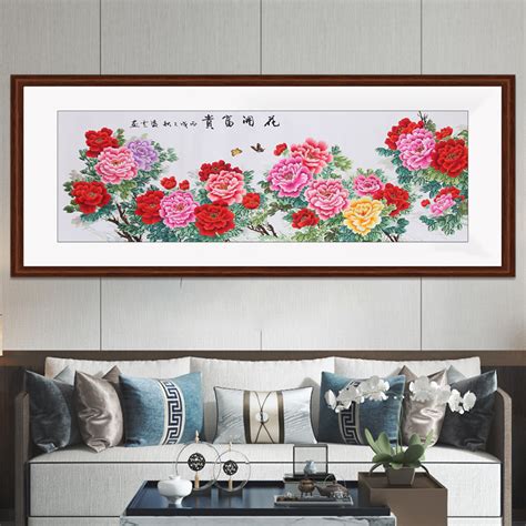 女领导办公室适合挂什么画 女老板办公室挂画 手工刺绣花鸟画大气高雅