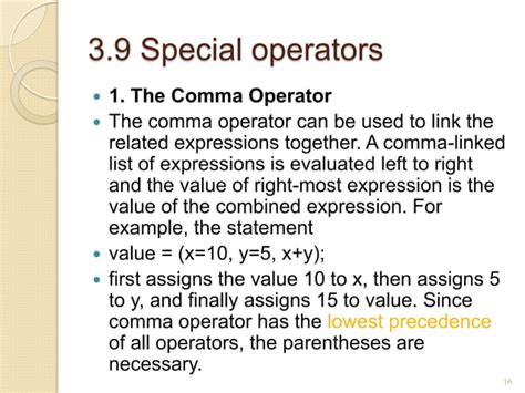 Operators And Expressions Pptx Web Development Internet