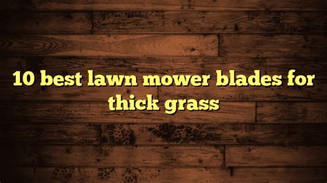 10 Best Lawn Mower Blades For Thick Grass Best Software Review