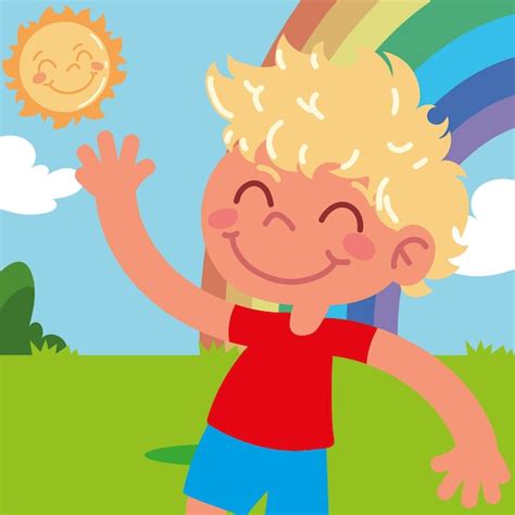 Chico Rubio Lindo Vector Premium