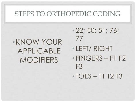PPT ORTHOPEDIC CODING PowerPoint Presentation ID 4281820