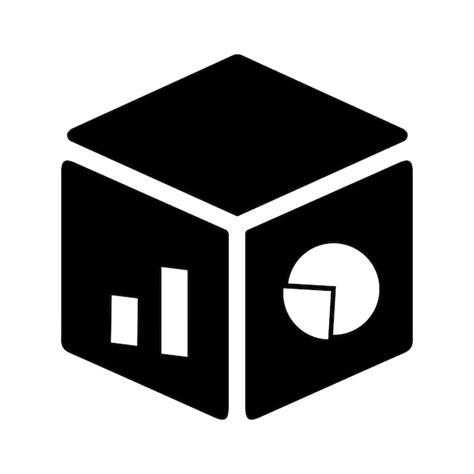 Premium Vector Analytics Olap Big Data Icon Black Vector Graphics