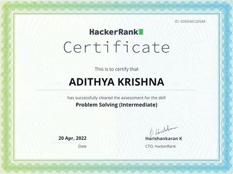 adithya krishna eemani on linkedin hackerrank problemsolving