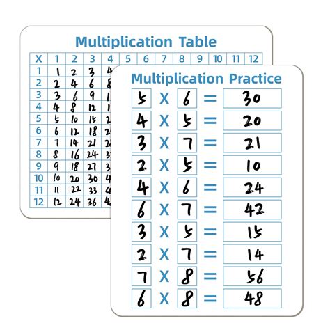 Buy Multiplication Chart Whiteboard Double Sided Times Table 9 X 12