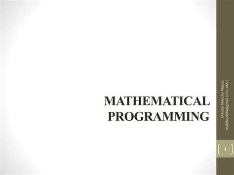 4malebopptmathematical Programmingpdf