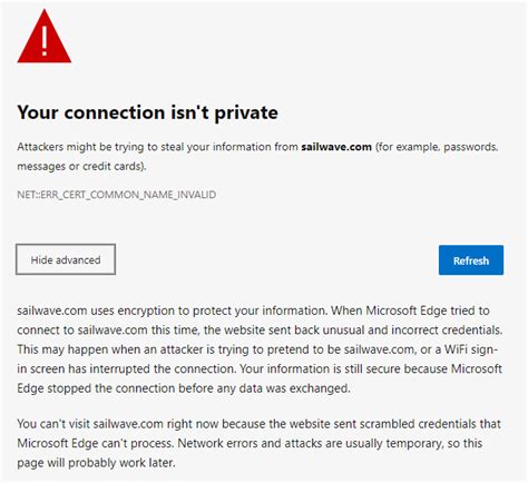 Microsoft Edge Not Displaying Site Site Feedback Sailwave User Group