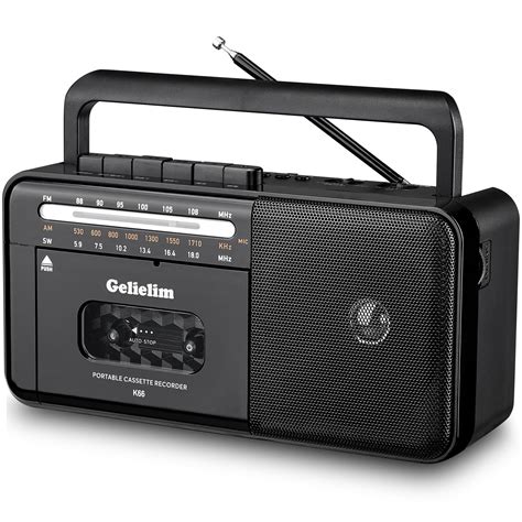 Gelielim Cassette Tape Player Bluetooth Boombox Cassette Player Amfm