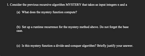 solved procedure mystery int n int a if n 0 then