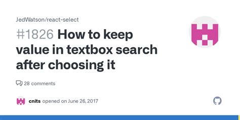 How To Keep Value In Textbox Search After Choosing It · Issue 1826